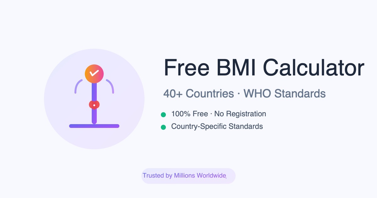 Free BMI Calculator for Malaysia | Asian Standards Standards 2026